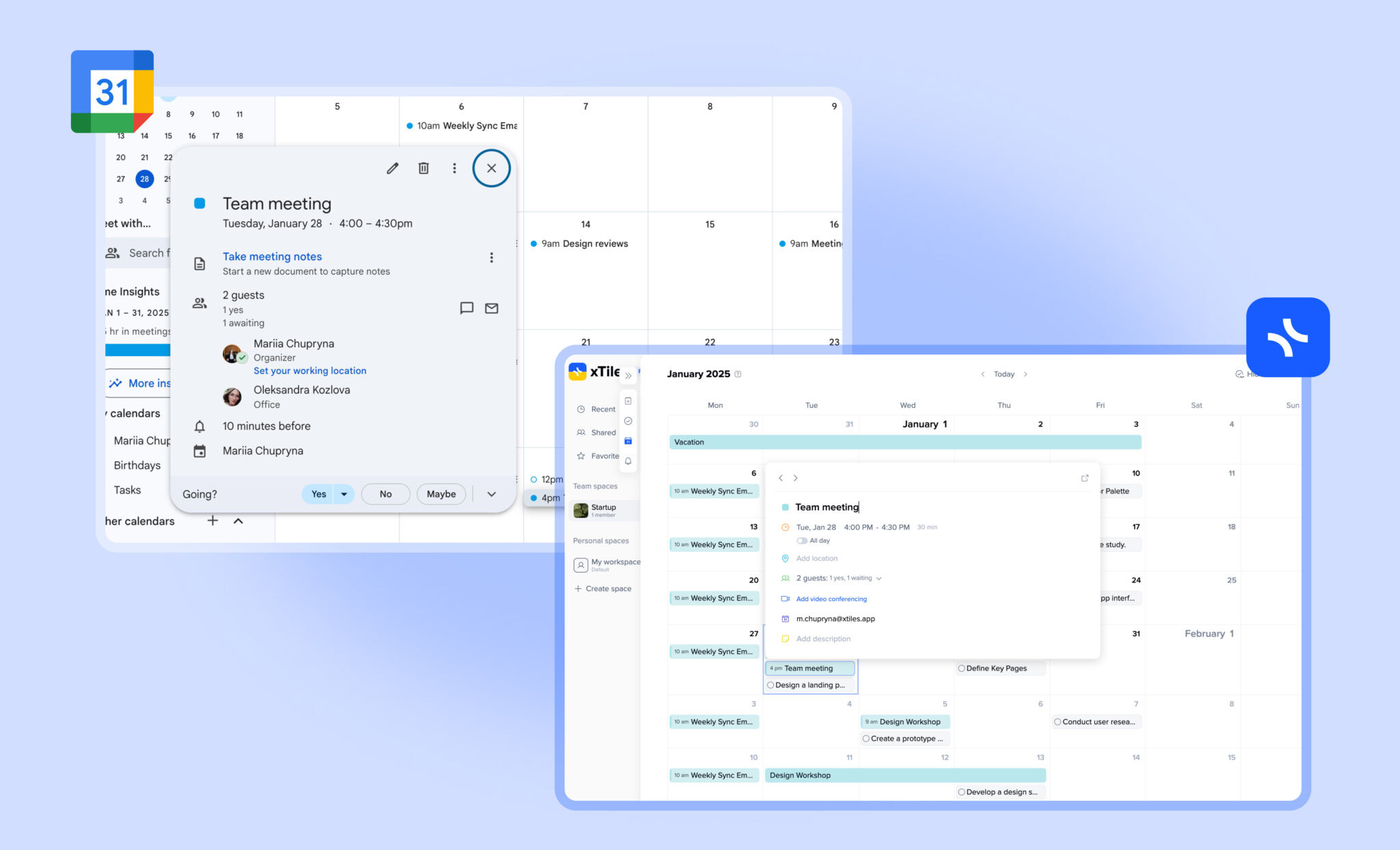 Everything about Google Calendar integration